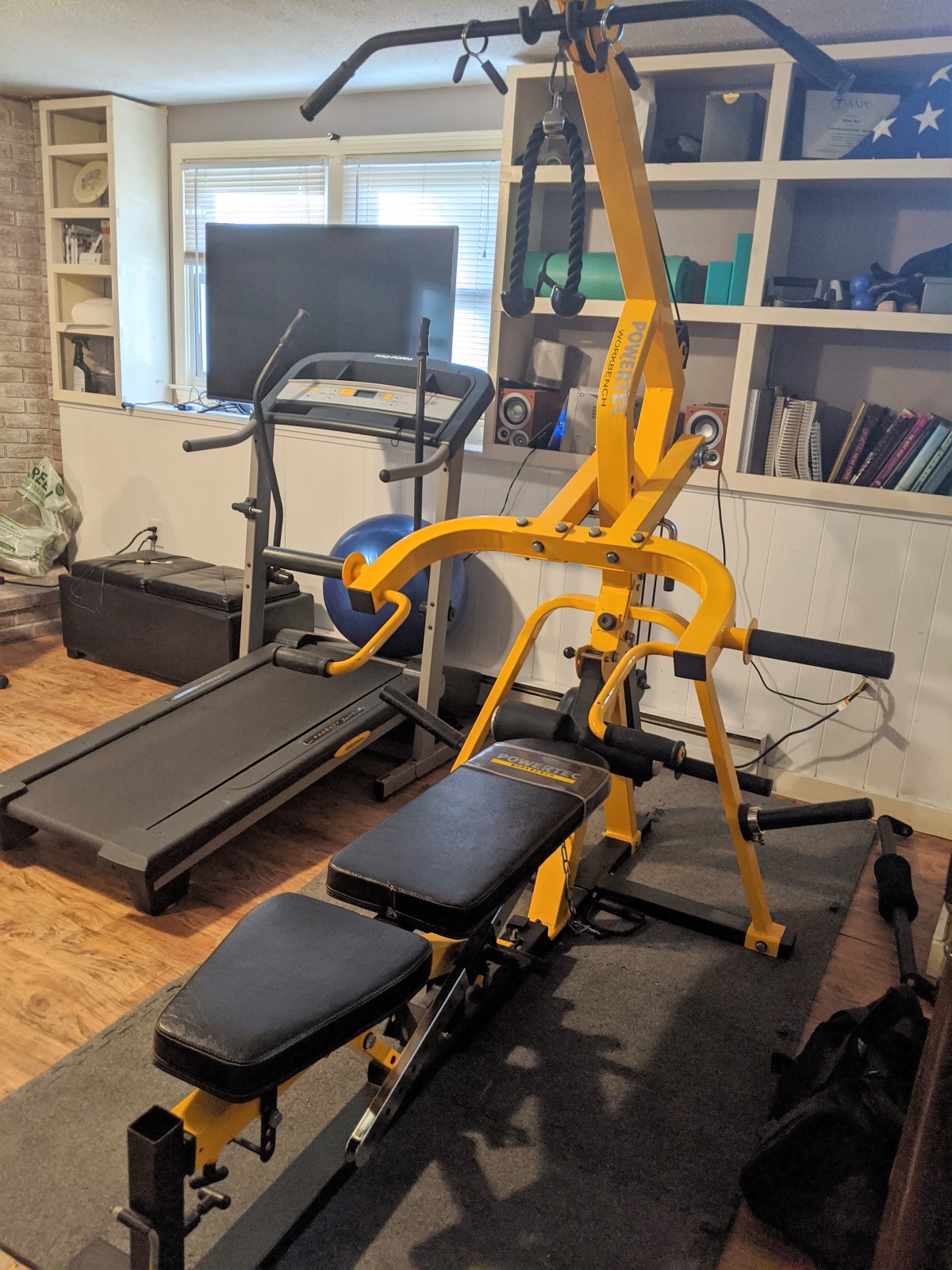 Nathan’s Folding Squat Rack Basement Gym